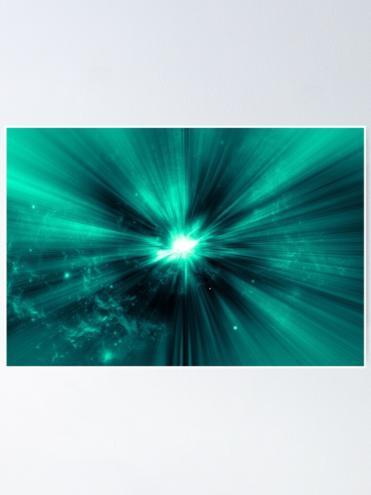 "Abstract blacklight space particles - hypercolor stars green nebula ...