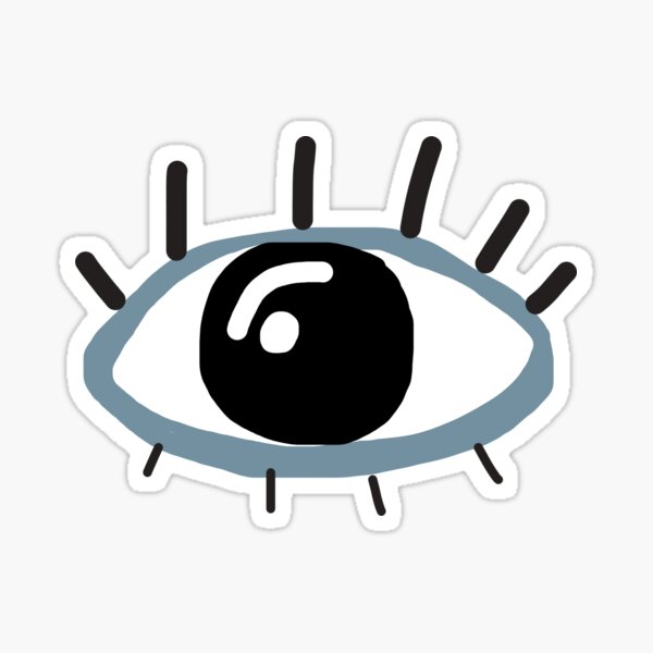 "Eye Drawing" Sticker for Sale by DesignMarres | Redbubble