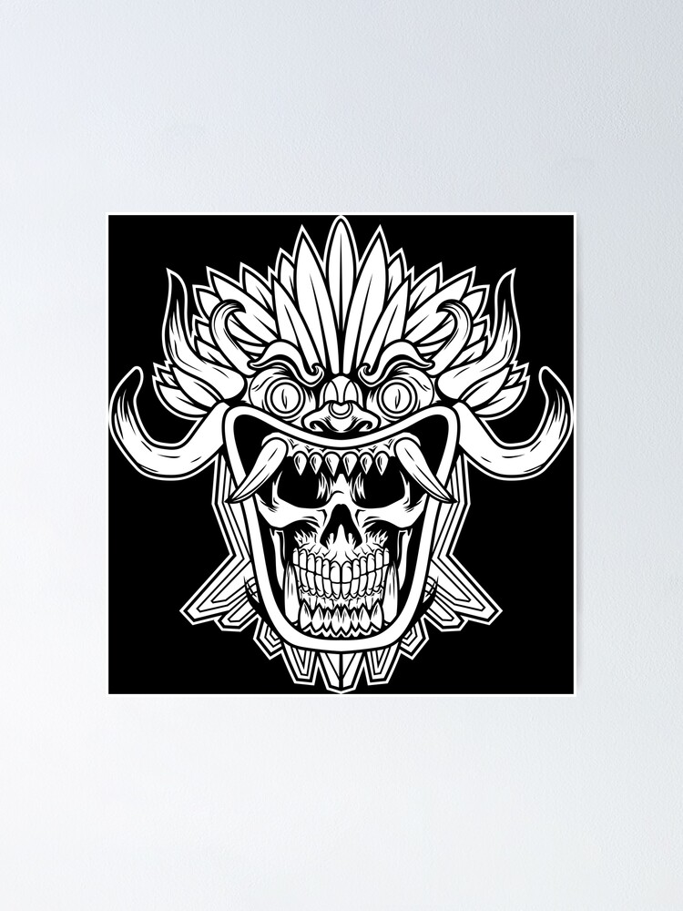 "Tribal monster skull" Poster for Sale by 1DesignDude1 | Redbubble