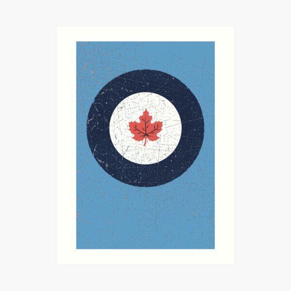 "Vintage Look WW2 Royal Canadian Air Force Roundel" Art Print for Sale ...