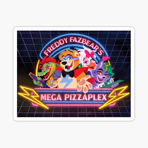 "Mega Pizzaplex V.2" Sticker for Sale by trishabeakens | Redbubble