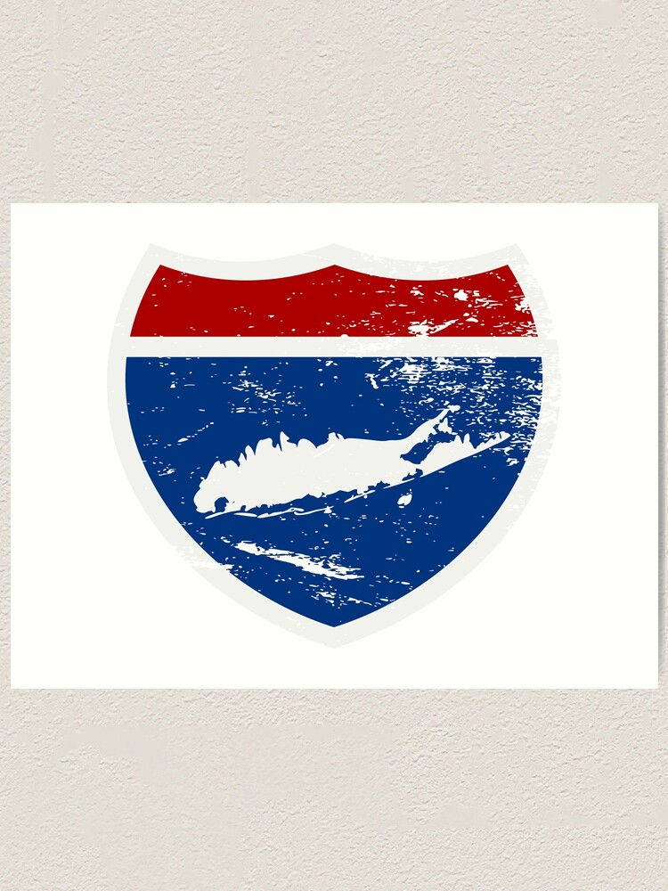 "LONG ISLAND 495 VINTAGE LOGO" Art Print for Sale by tyturpin | Redbubble