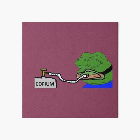 Lámina rígida «pepe - copium meme de contracción» de Goodisback | Redbubble