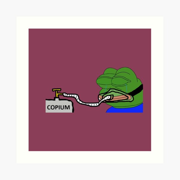 "pepe - copium twitch meme" Art Print by Goodisback | Redbubble