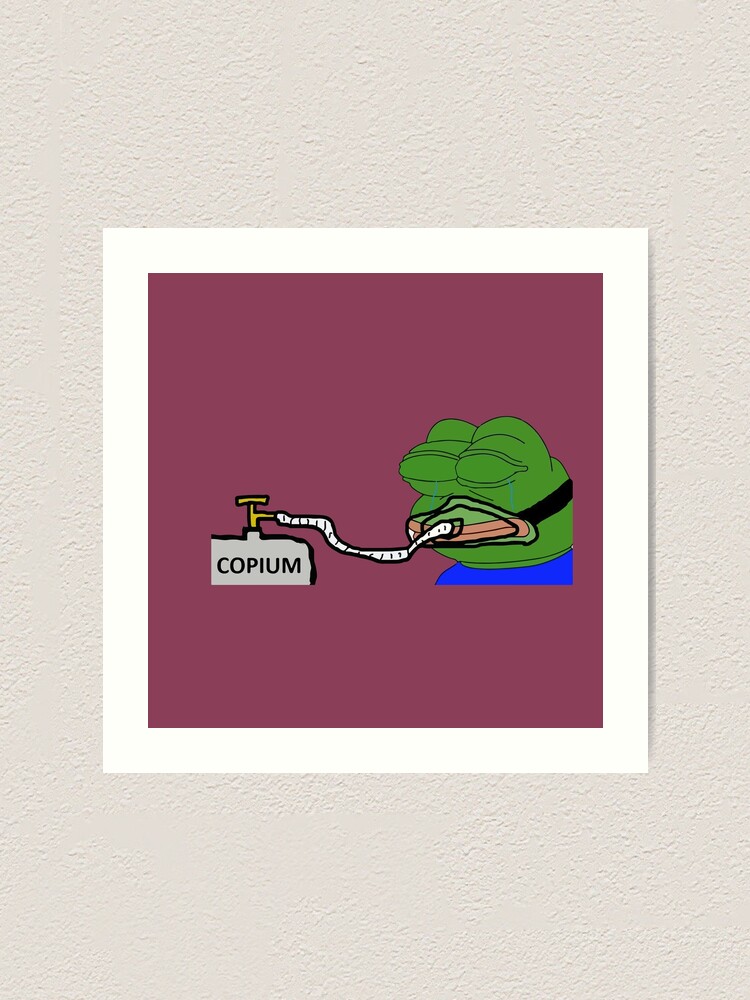 "pepe - copium twitch meme" Art Print by Goodisback | Redbubble