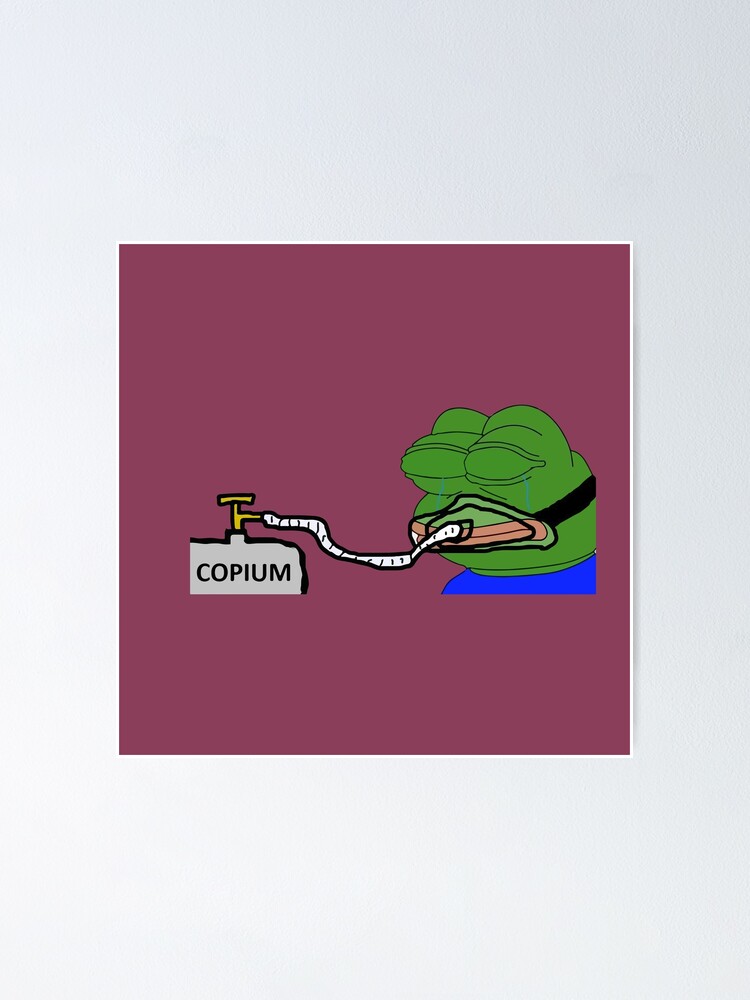 Póster «pepe - copium meme de contracción» de Goodisback | Redbubble