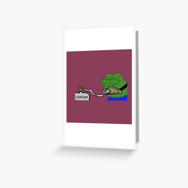 "pepe - copium twitch meme" Greeting Card for Sale by Goodisback ...