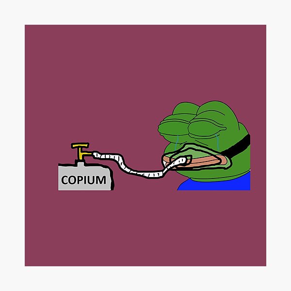 "pepe - copium twitch meme" Photographic Print for Sale by Goodisback ...