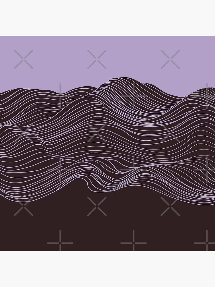 "Waves line drawing purple" Poster for Sale by EmiWarwren | Redbubble