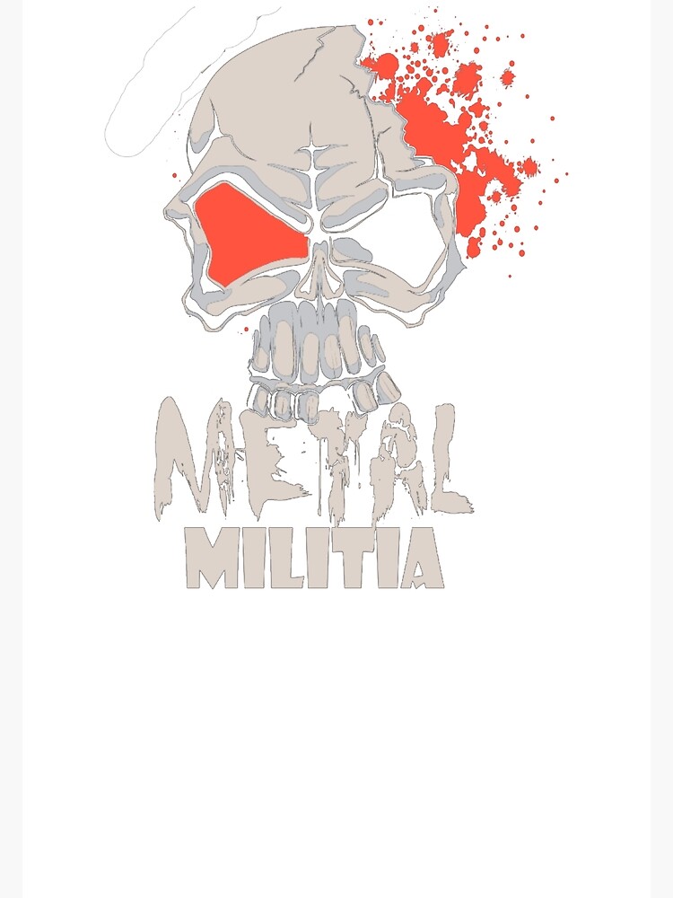 "Metal Militia " Poster by SpotWarehouse | Redbubble
