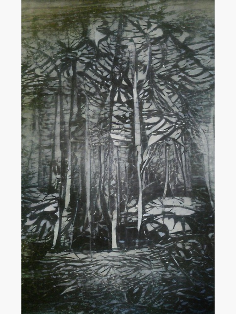 "Forest Etching style Art" Sticker for Sale by NeuralProd | Redbubble