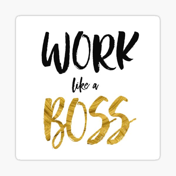 "THE BOSS" Sticker for Sale by BaxSurprises | Redbubble