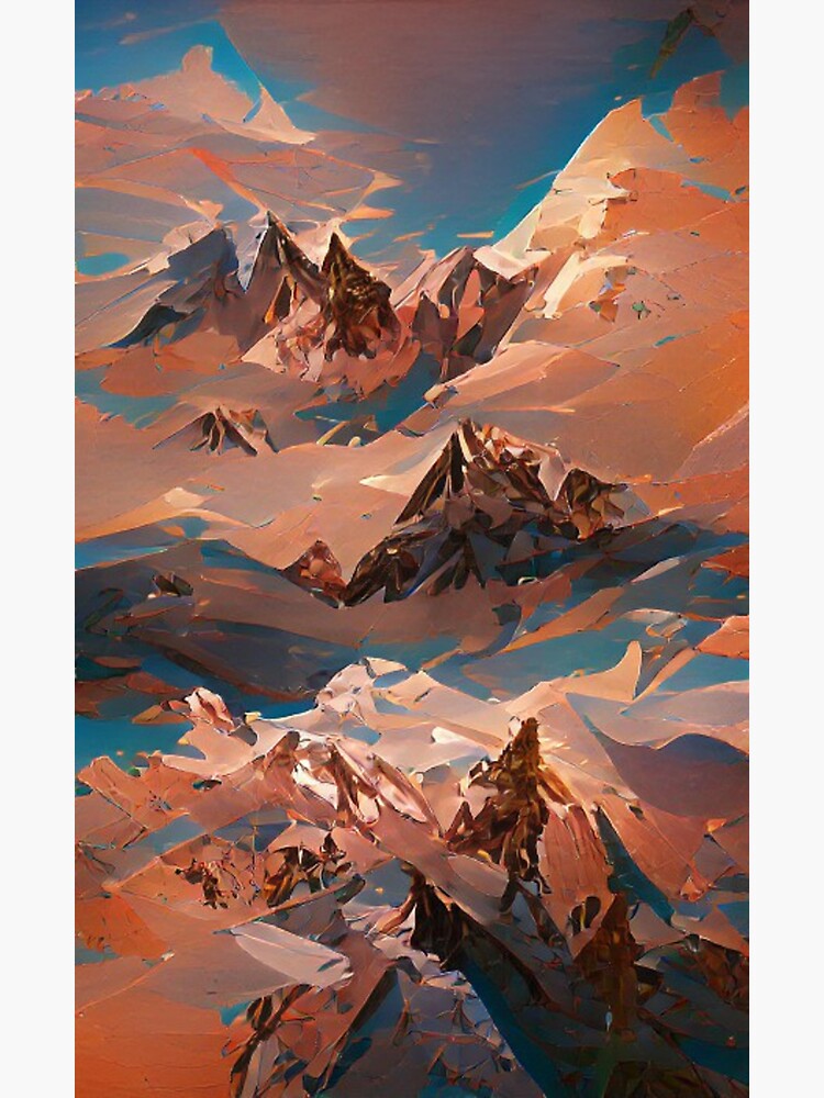 "Mountains Provenance style Art" Sticker by NeuralProd | Redbubble