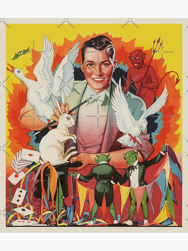 "Vintage magician poster." Poster for Sale by monsterplanet | Redbubble
