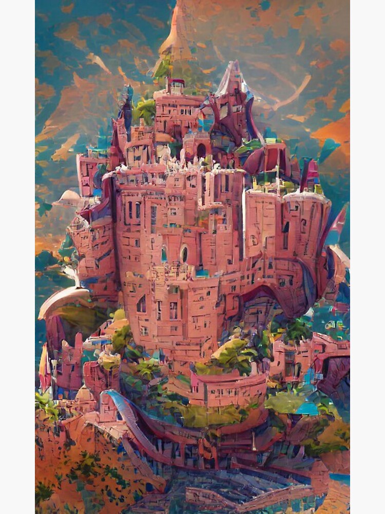 "Castle Provenance style Art" Sticker for Sale by NeuralProd | Redbubble