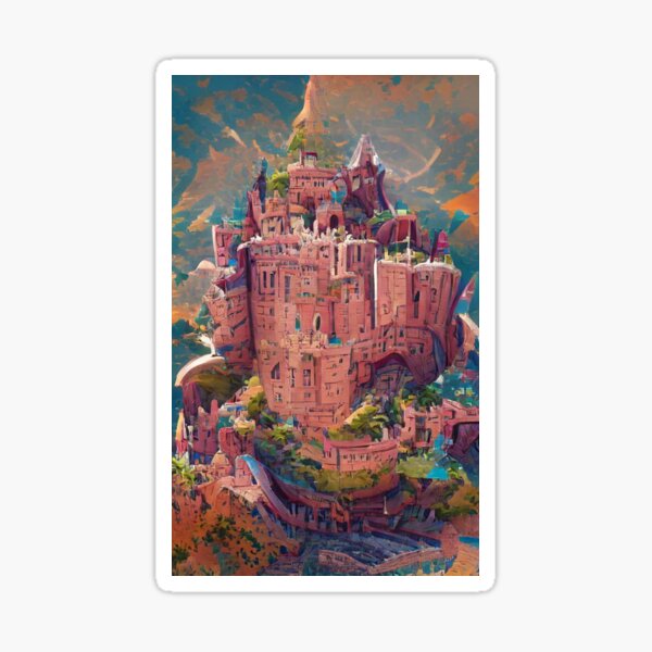 "Castle Provenance style Art" Sticker for Sale by NeuralProd | Redbubble