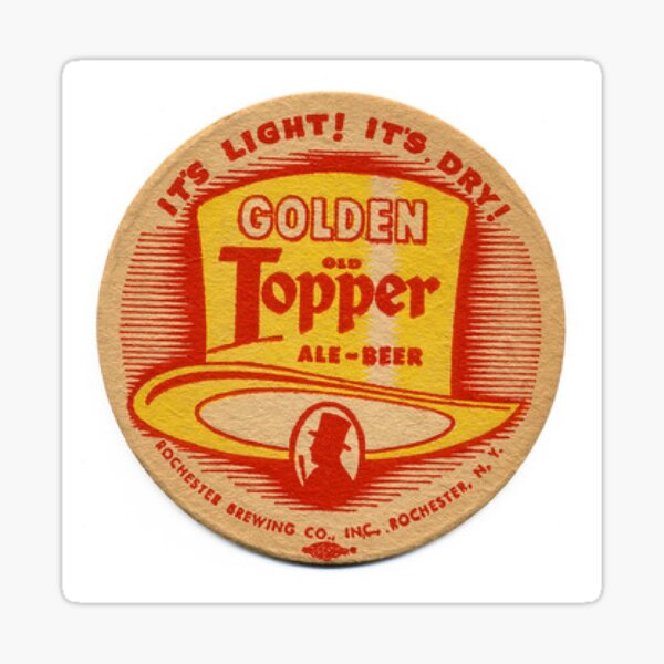"Golden Old Topper Ale-Beer" Sticker by uniquenostalgia | Redbubble