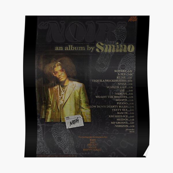 "Smino Noir Album Artwork Sticker" Poster for Sale by imanifishe ...