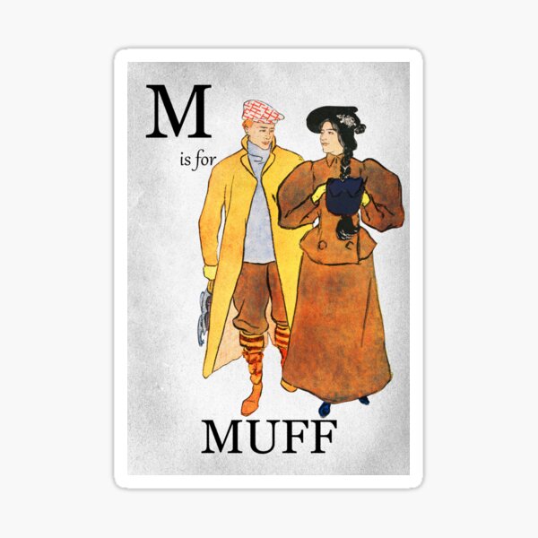 "M is for Muff" Sticker by EMidgley | Redbubble