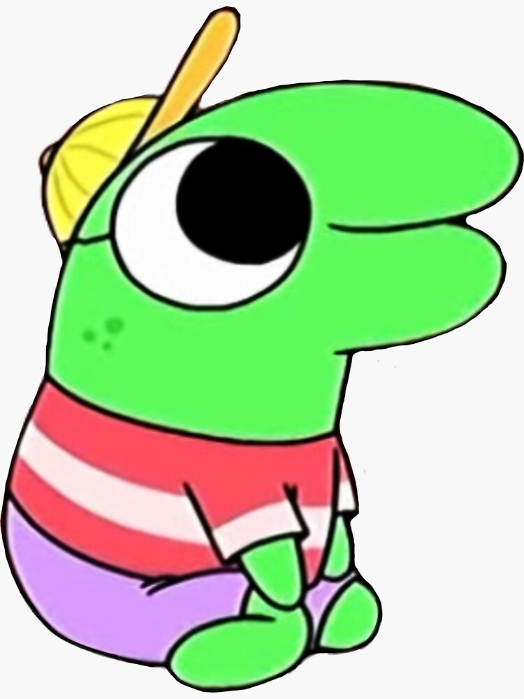 "Smiling friends GLEB junior GLEP" Sticker for Sale by Pexxaa | Redbubble