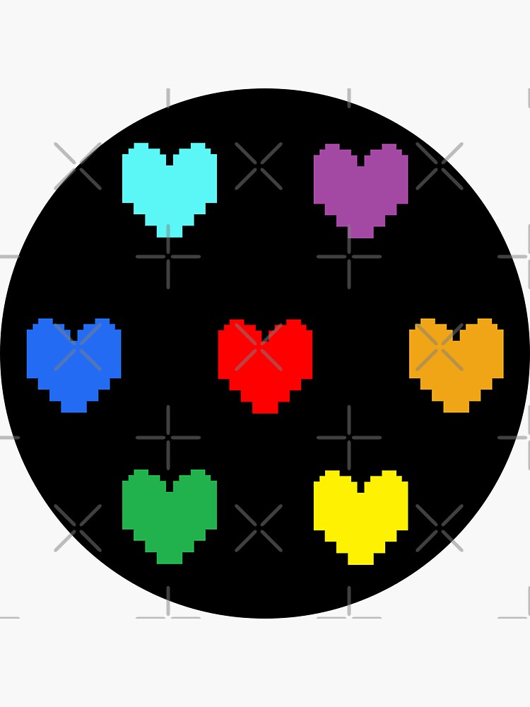 "Undertale Hearts" Sticker by FullMoon97 | Redbubble