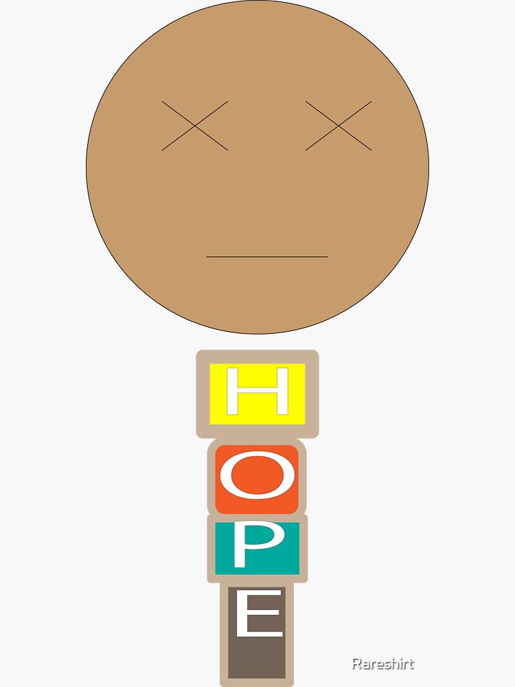 "Hope face classic," Sticker by Rareshirt | Redbubble