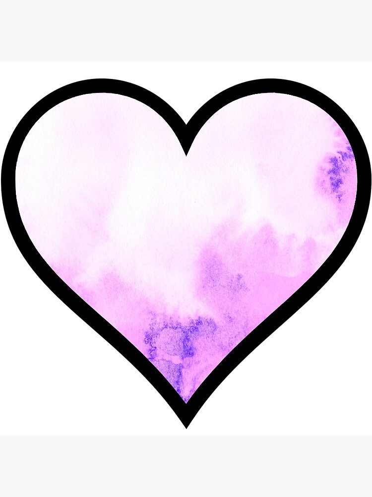 "Light Purple Watercolor Heart" Poster for Sale by BuzzySpaceBee ...