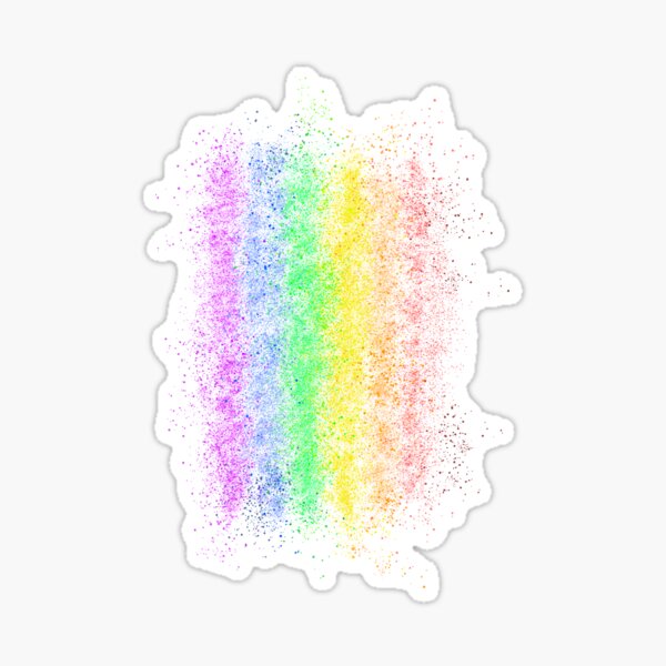 "Rainbow paint splash" Sticker for Sale by BeRudeShop | Redbubble