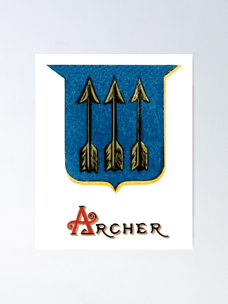 "Archer Family Coat of Arms" Poster for Sale by Heraldica | Redbubble