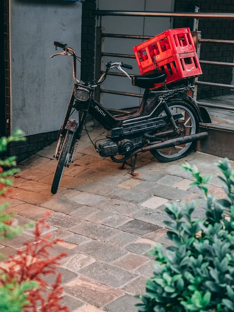 "Vintage bike delivery red crate nature dark" Poster for Sale by Lazy ...