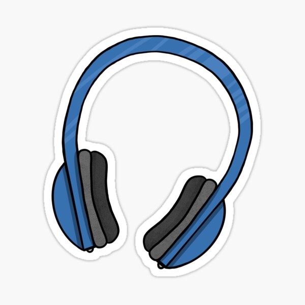 "Headphones" Sticker by honeybeepaper | Redbubble