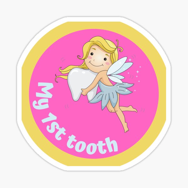 "My first tooth sticker" Sticker for Sale by ArtistLara | Redbubble