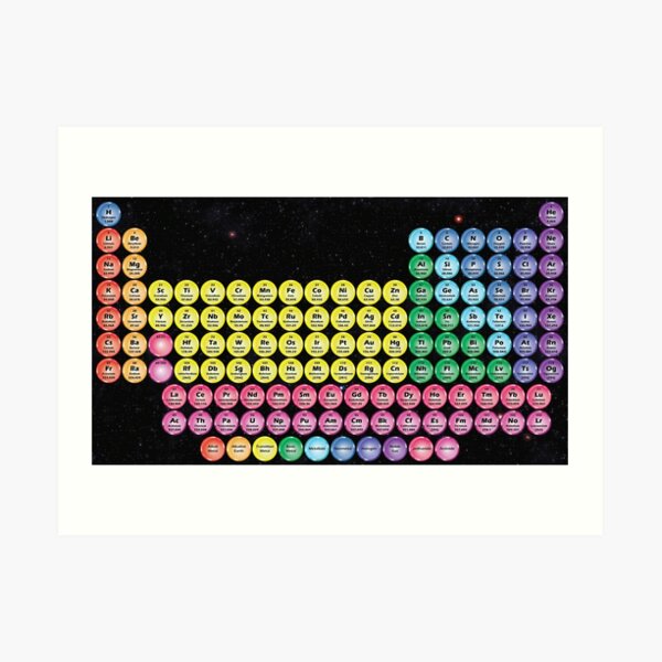 "118 Element Periodic Table - Round Elements" Art Print by sciencenotes ...