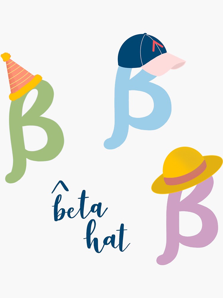 "Beta Hat Sticker Sheet" Sticker by TL-Stickers | Redbubble