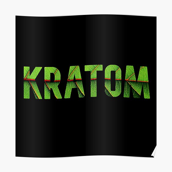 "leaf and veins typography - Simple Kratom" Poster by V0L0S | Redbubble