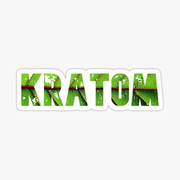 "ripped leaf and veins typography - Kratom" Sticker by V0L0S | Redbubble