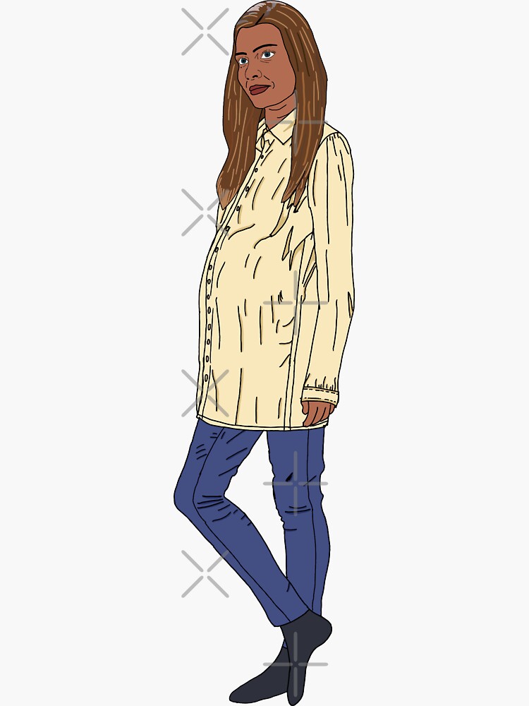 Pregnant Chloe Wearing Lucifers Shirt Sticker By Cococat38 Redbubble