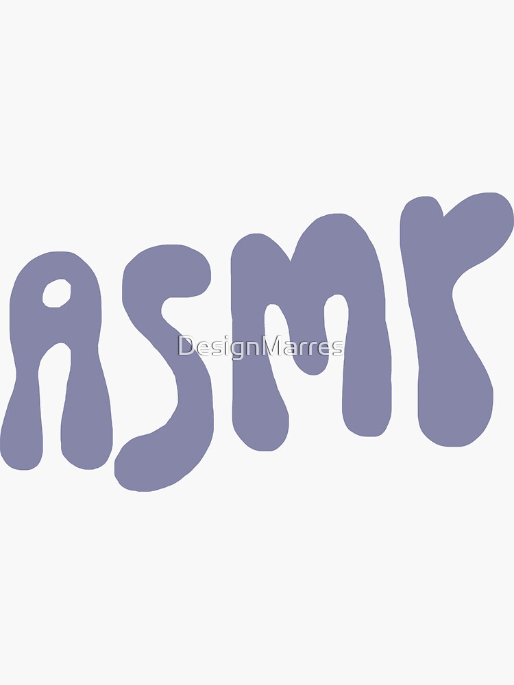 "ASMR Text" Sticker for Sale by DesignMarres | Redbubble