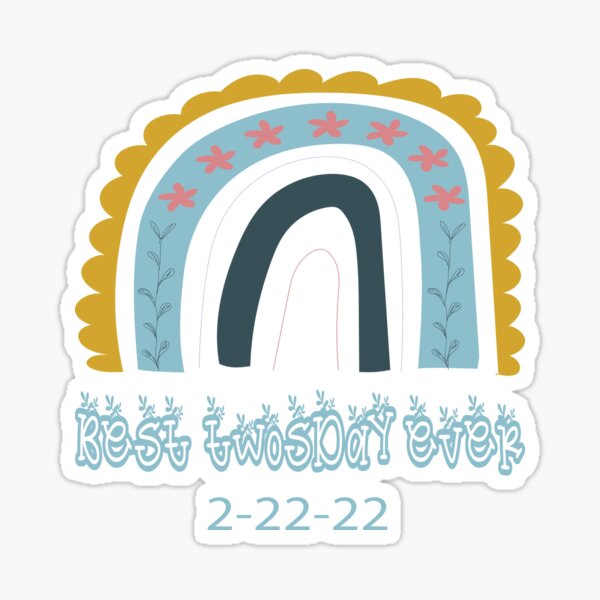 Pegatina «Divertido regalo feliz del día de los dos, el mejor día de la ...