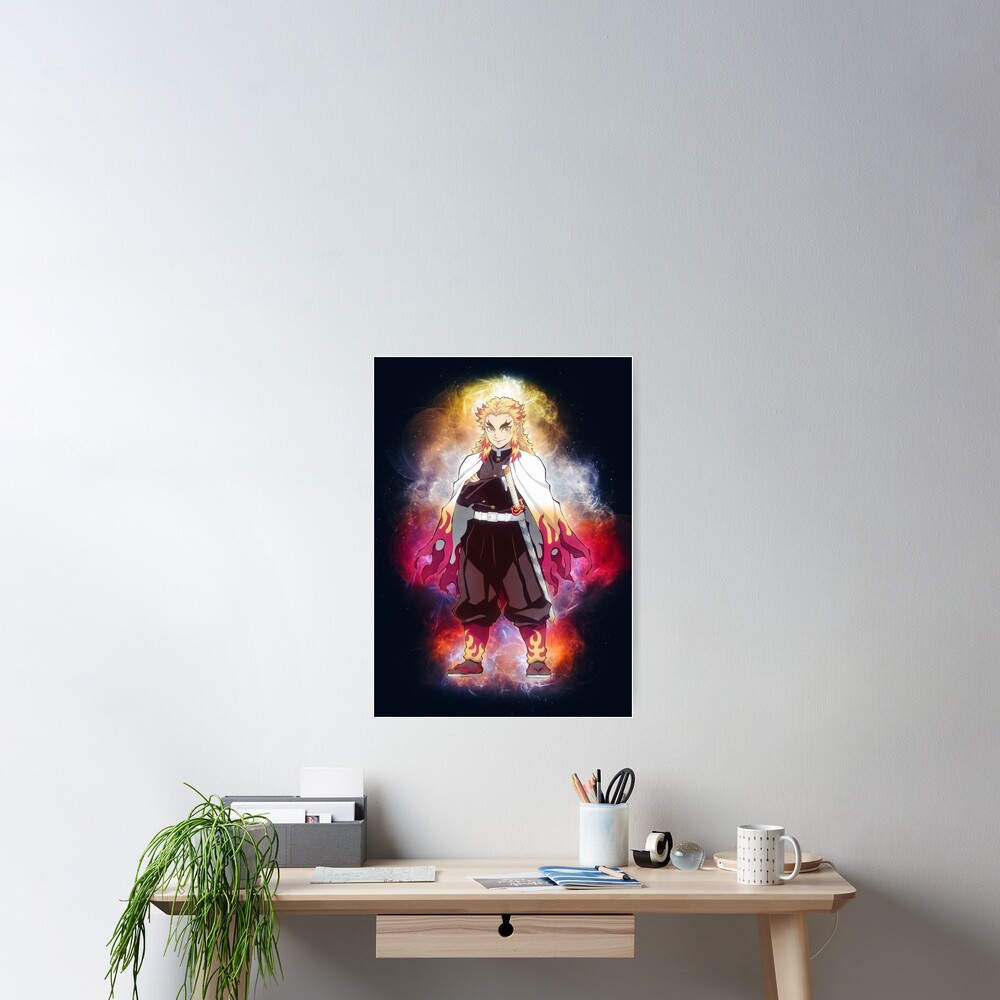 "Demon Slayer - Kyojuro Rengoku - cosmic artwork" Poster by ...