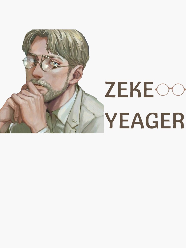 "ZEKE YEAGER GLASSES " Sticker by Houdaela565 | Redbubble