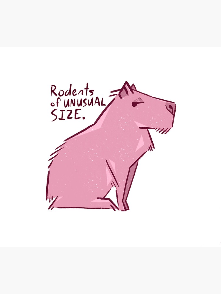 "Pink Capybara of unusual size" Sticker for Sale by evealsem | Redbubble