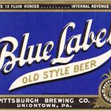 "Blue Label Old Style Beer" Sticker for Sale by uniquenostalgia | Redbubble