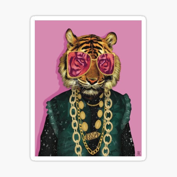 "Tiger Drip" Sticker by jamie-beth07 | Redbubble