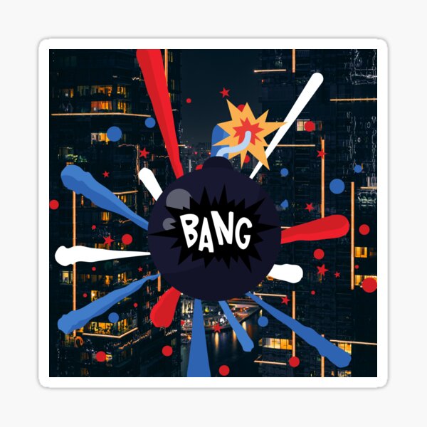 "BANG" Sticker for Sale by TIENDEANDO-ANDO | Redbubble