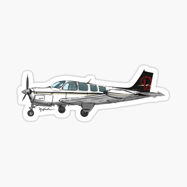"Beechcraft Bonanza N159AA" Sticker for Sale by Statepallets | Redbubble