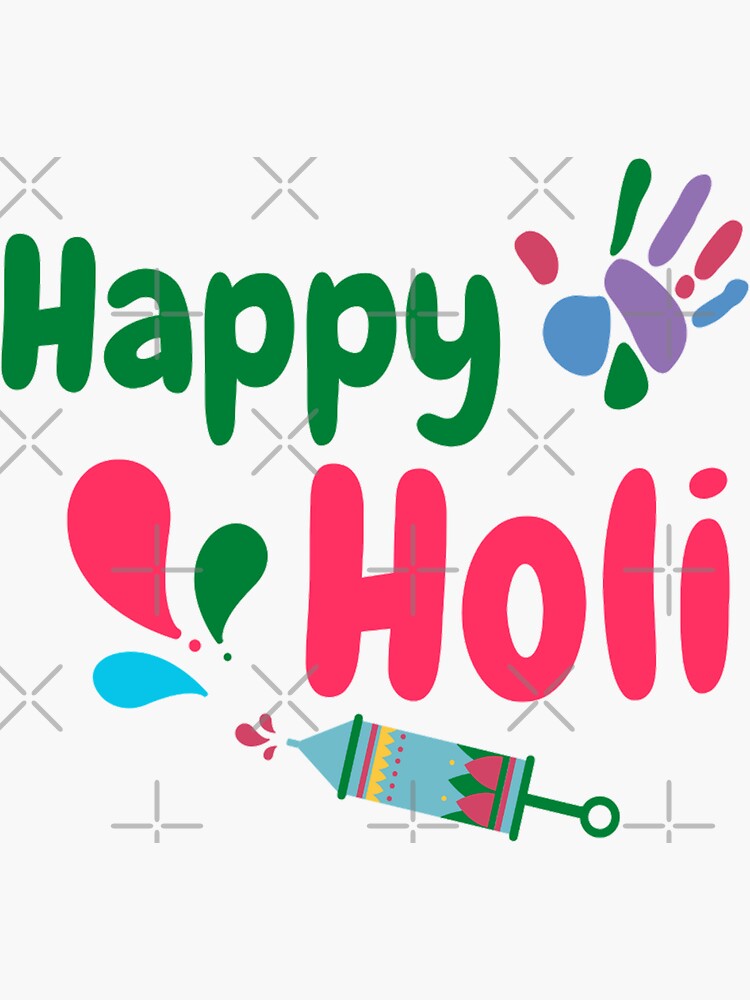 " Happy holi festival of India Festival Of Colors " Sticker for Sale by ...