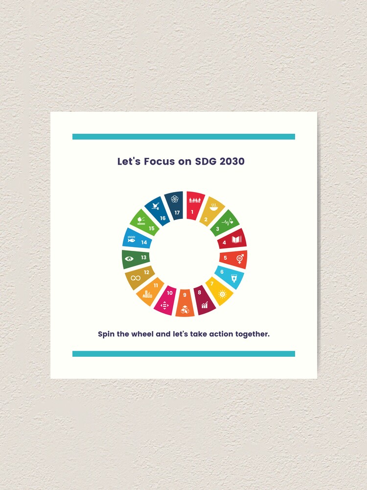 "Lets Focus on SDGs/UN Global Goals Logo/United Nations Sustainable Development Goals 2030 " Art ...