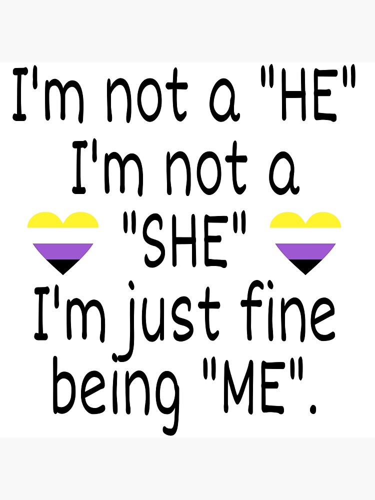 "Non binary support " Art Print by PRONOUNS-R-US | Redbubble