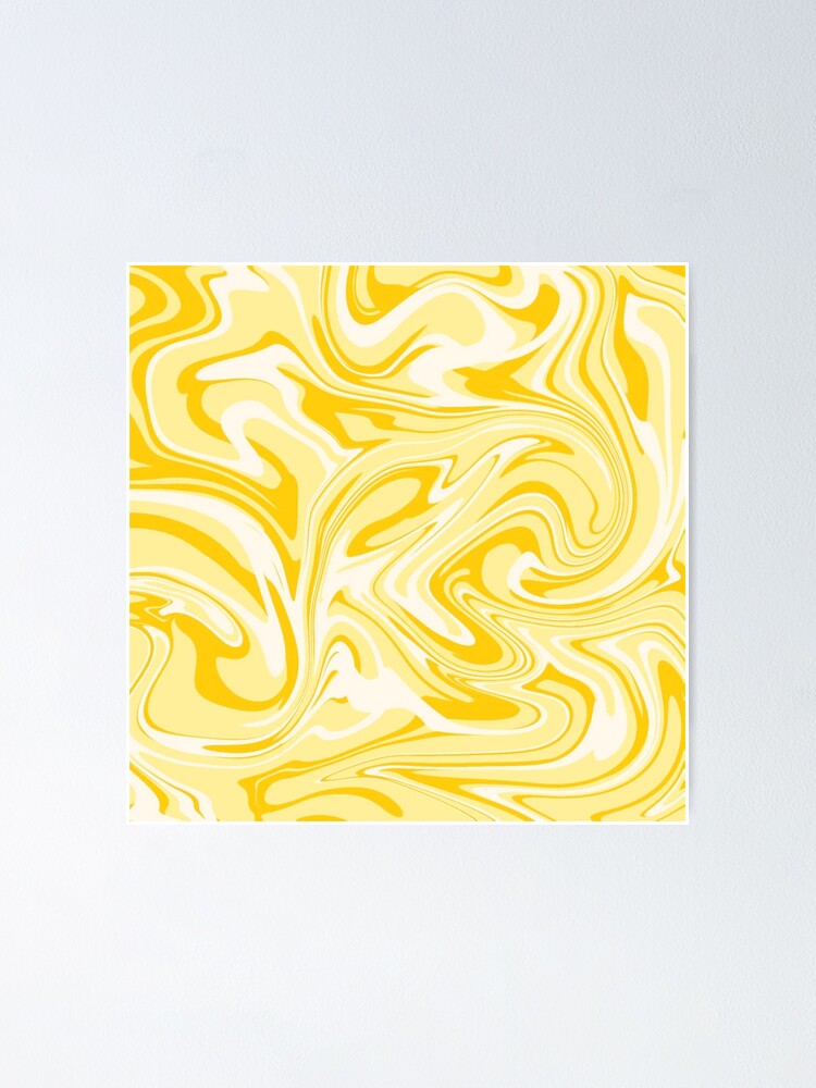 "Lemon Drop Yellow Paint Spill" Poster for Sale by SwirlSeas | Redbubble